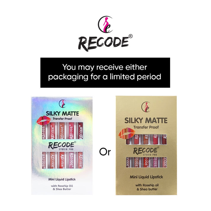 Home All recode products Recode 10 Silky Matte Mini Liquid Lipsticks - 12.50 ML (1.25MLx 10)