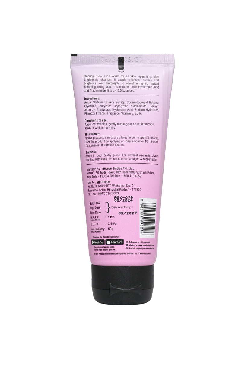 Recode Glow Face Wash 50 G